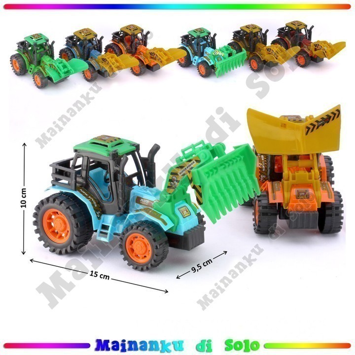 Jual [Mainanku] Mainan Kendaraan Konstruksi Traktor Friction Tractor ...