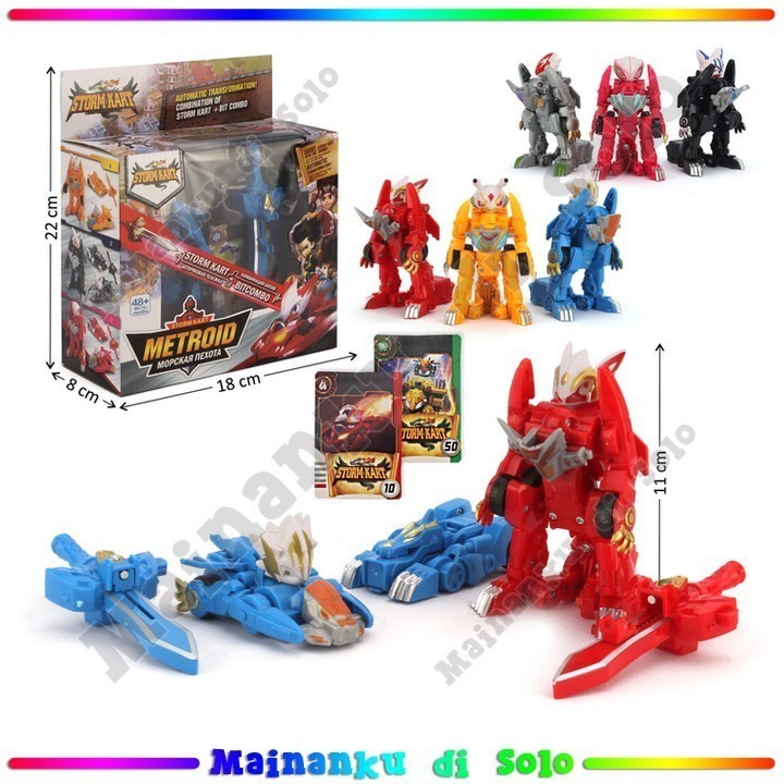 Jual [Mainanku] Mainan Robot Deform Monkart + Acc Storm Kart Metroid ...