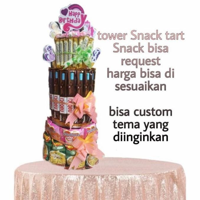 Jual Snack Tart/Snack Tart Isi Uang/Snack/Tart*Tower Snack/Kue Ultah ...