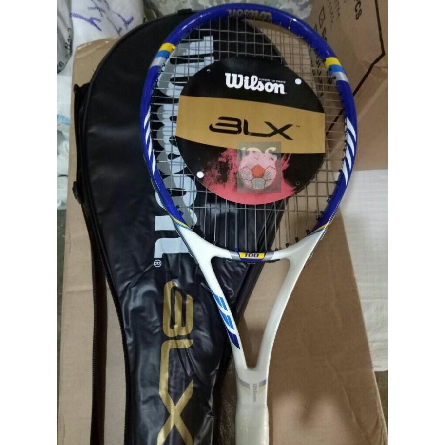 Jual raket tenis wilson blx + senar (free tas+GRIP) | Shopee Indonesia