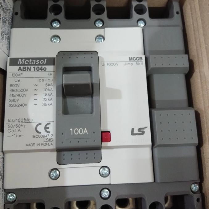 Jual NEW MCCB LS ABN 104C 100 ampere 4 Pole Circuit Breaker / no fuse ...