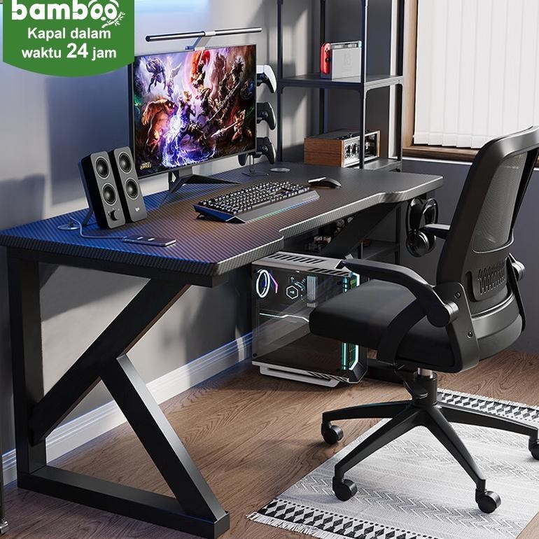 Jual Meja Gaming Karbon Serat Meja Komputer Minimalis Meja Belajar Meja ...