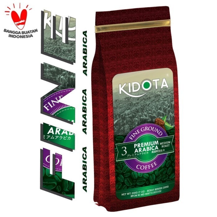 Jual Kopi Kidota Premium Arabica 200 Gram Fine Ground (Kopi Bubuk Halus ...