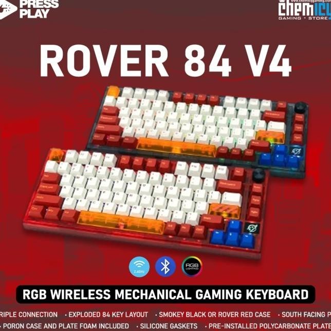 Jual Press Play Rover84 V4 75% Mechanical Gaming Keyboard | Shopee ...