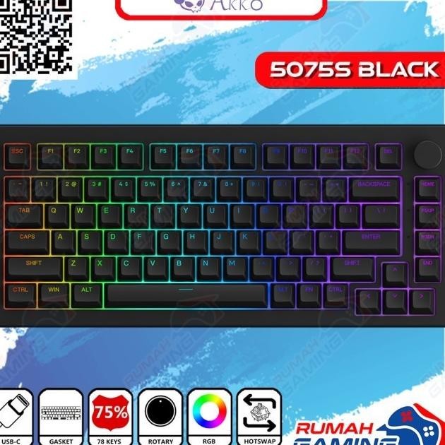 Jual Mechanical Keyboard - Akko 5075S - 75% - Shine Through - Rgb - Gasket | Shopee Indonesia