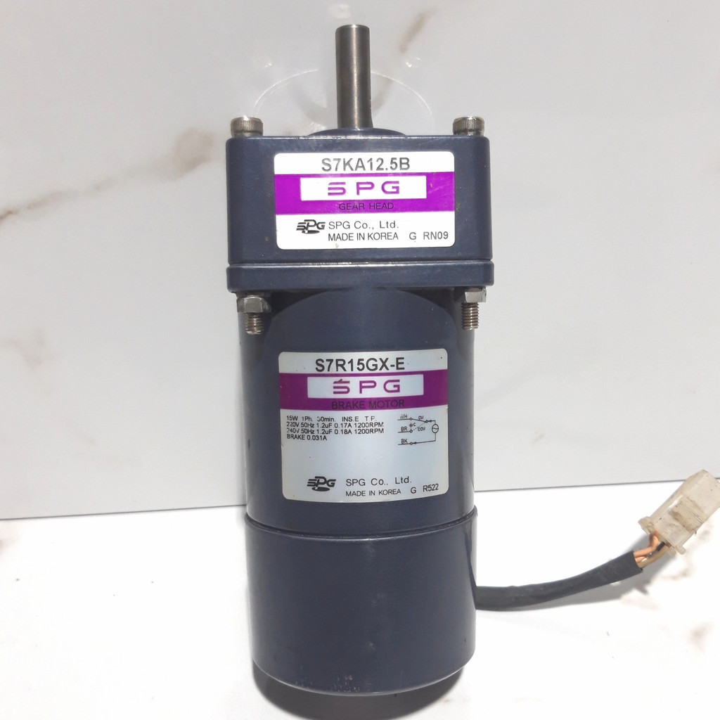 Jual geared motor SPG 25w 1ph/220v rpm 1200,gir 1:12,5-rpm gir 96 ...