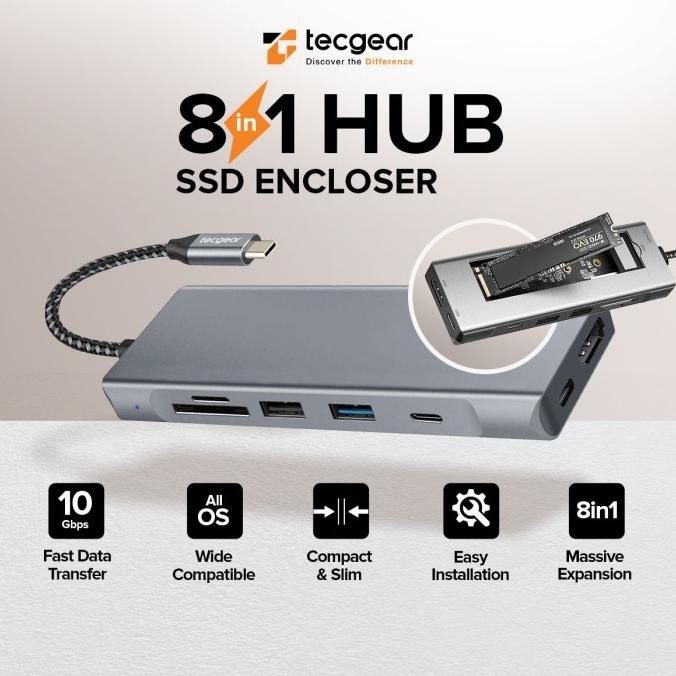 Jual USB C HUB 8 IN 1 WINDOWS WITH SSD ENCLOSURE, MACBOOK, IPAD ...