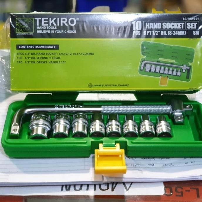 Jual Kunci Sok Set Tekiro 10 pcs 8-24 Box Plastik / 10pcs 8mm - 24mm | Shopee Indonesia