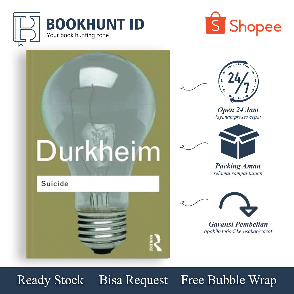 Jual Suicide: A Study in Sociology by Emile Durkheim (English) | Shopee ...