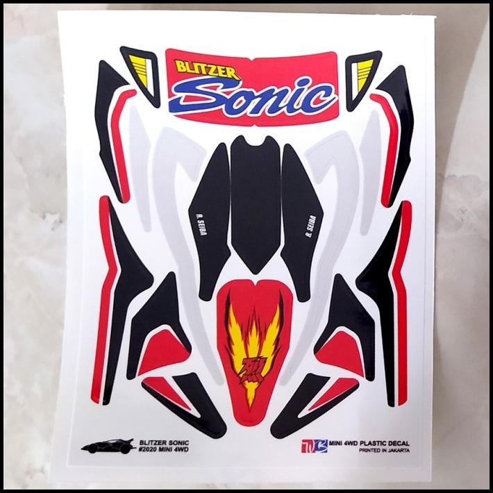 Jual BEST DEAL DECAL BLITZER SONIC - BODY MERAH KOMBINASI HITAM ...