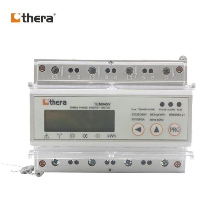 Jual Thera Tem045V-D, Din-Rail Kwh Meter 3-Phase 10/80A, Lcd Modbus-Rtu | Shopee Indonesia
