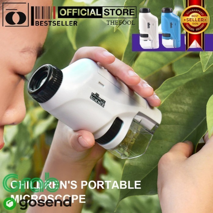 Jual Pocket Microscope For Kids 60X-120X Led Lighted Zoom Original Tf ...