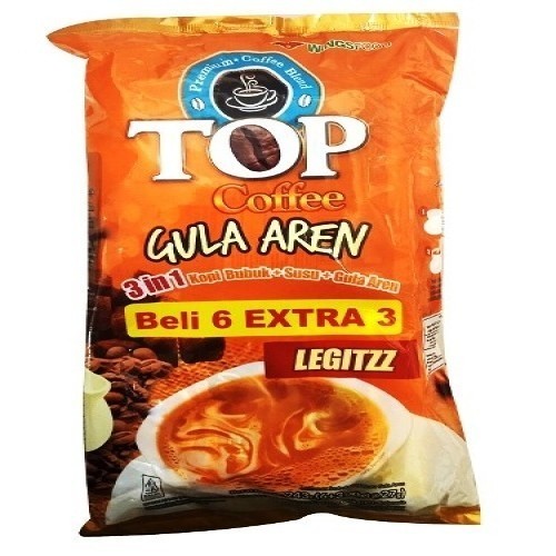 Jual S61831 TOP KOPI SUSU GULA AREN (3IN1) KOPI INSTANT 243GR MAJU ...