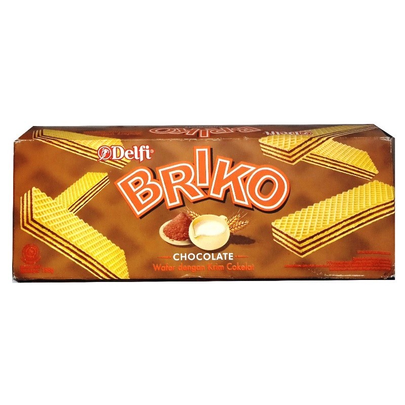 Jual S58753 DELFI BRIKO CHOCOLATE CREAM WAFER 145GR BOX MAJU BERSAMA ...