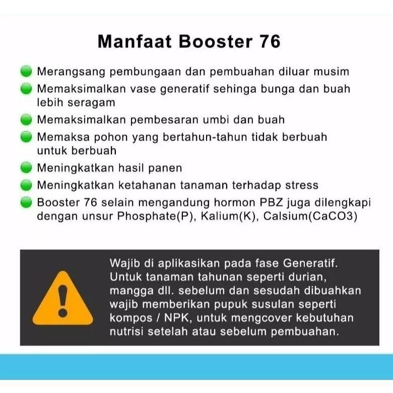 Jual Terlaris Booster 76 Kemasan 1 Liter Pupuk Organik Pelebat Penyubur Dan Pembesar Tanaman ...