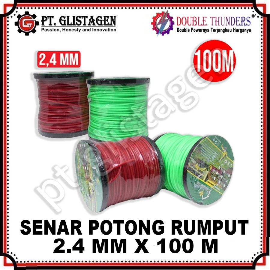 Jual Tali Senar Mesin Potong Rumput 2.4MM x 100 Meter Trimmer Line ...