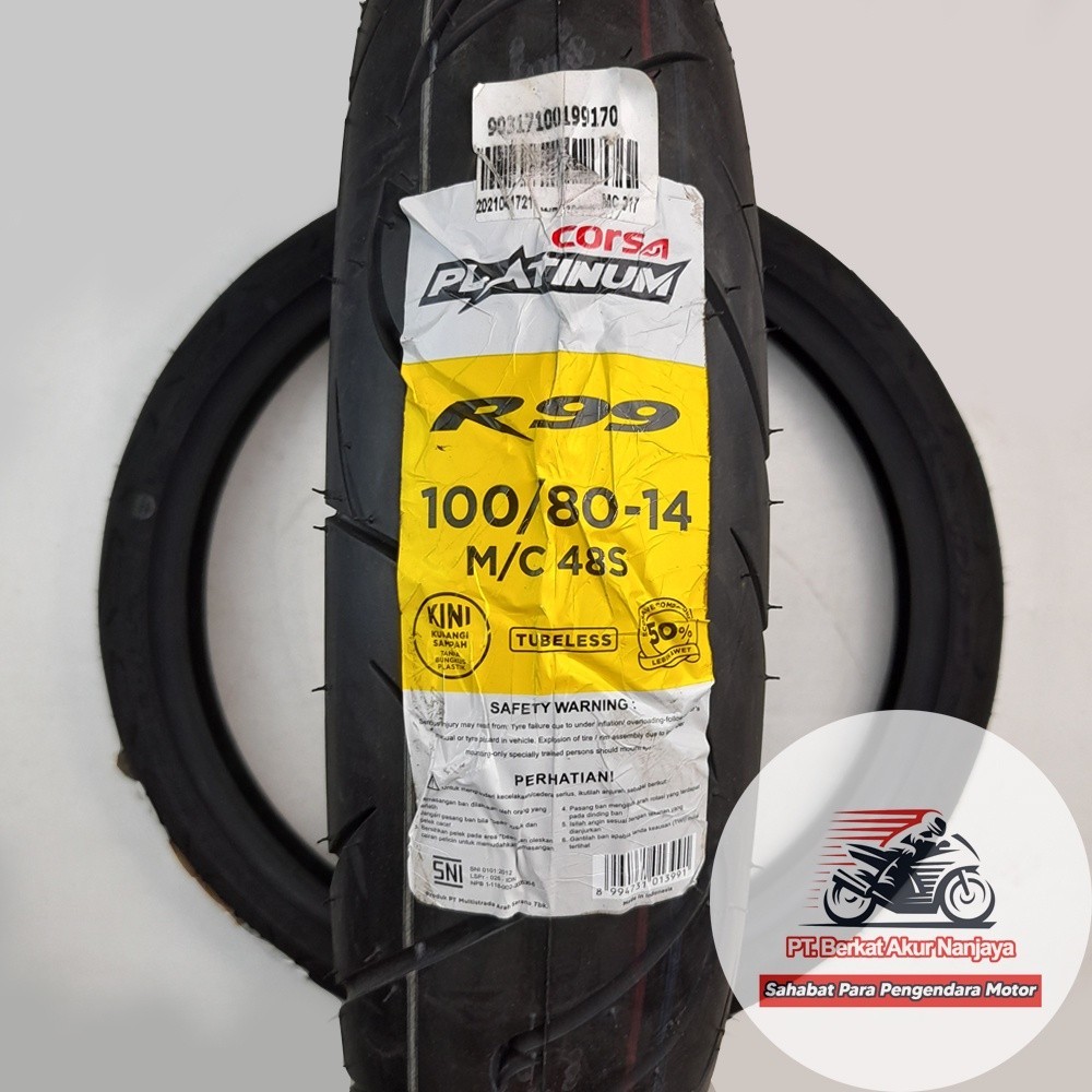 Jual Corsa Platinum R99 100/80-14 Ban PCX 150 Tubeless TAHUN LAMA ...