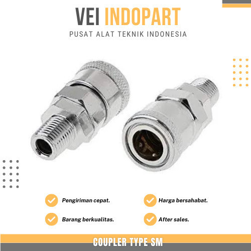 Jual Quick Coupler Angin Type SM40 drat 1/2" | Shopee Indonesia