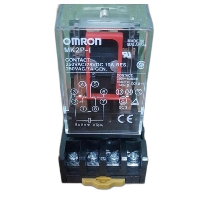 Jual Relay Mk2P 220V Omron + Socket 220V / Mk2P-1 8 Pin Bebas Ongkir ...