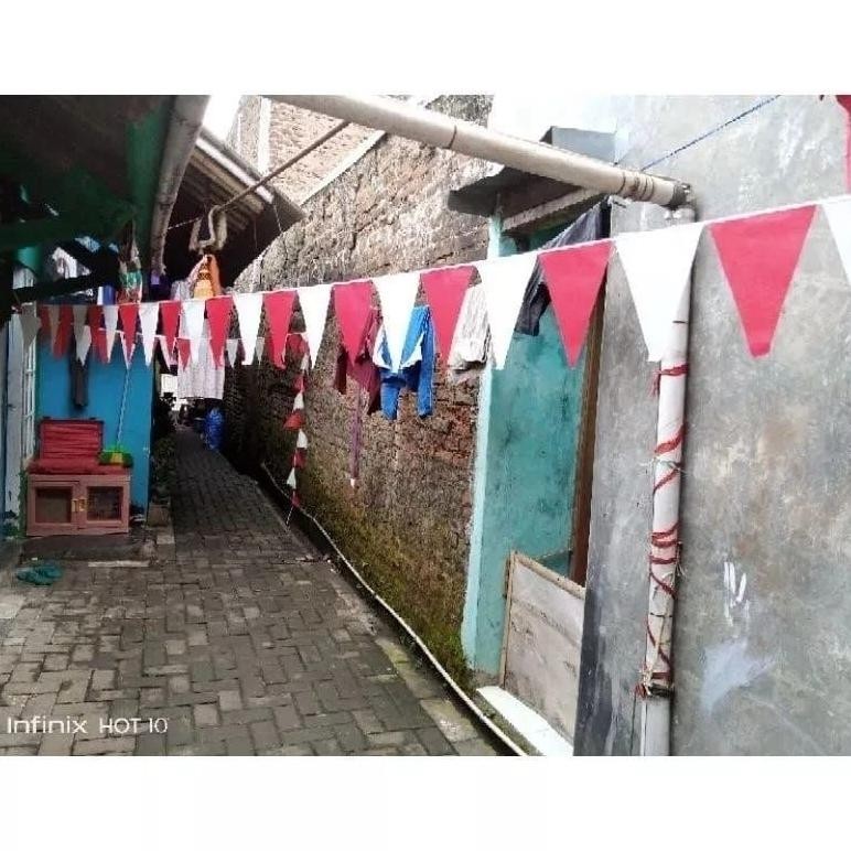Jual DISKON BESAR Bendera Renteng Segitiga Merah Putih Bahan Kain Aksesoris Dekorasi 17 Agustus ...