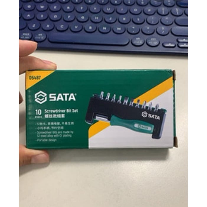 Jual Produk MATA OBENG SET 10 PCS SATA 05487 SCREWDRIVER BIT SET ...