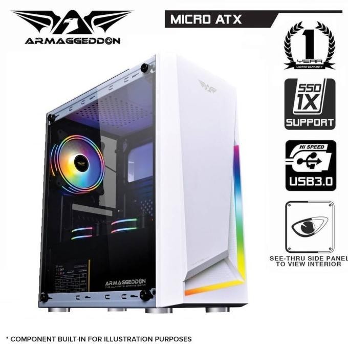 Jual Tersedia!! Casing Cpu Gaming Pc Armageddon Nimitz N5 Aurora Micro ...
