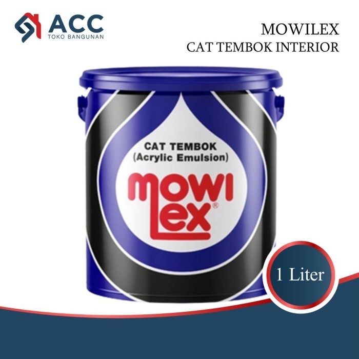 Jual Mowilex Cat Tembok Interior Warna Putih Hitam E100 E200 1Kg ...