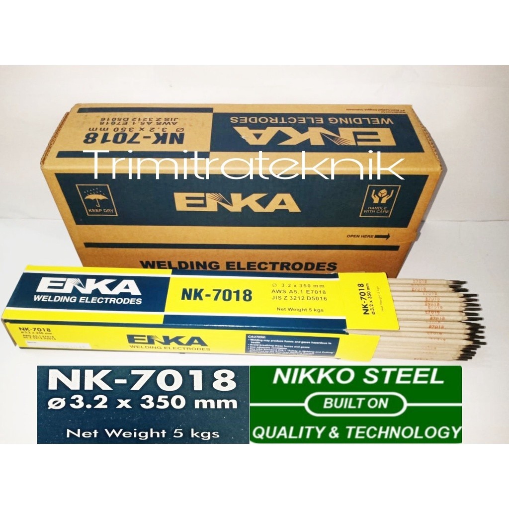 Jual Original Kawat Las Enka 7018 Kawat Las Nk-7018 3,2Mm Aws 7018 Untuk Pengelasan Kontruksi ...