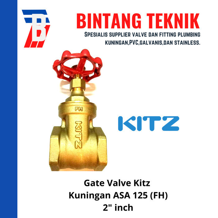 Jual GATE VALVE KITZ KUNINGAN 2" INCH | Shopee Indonesia
