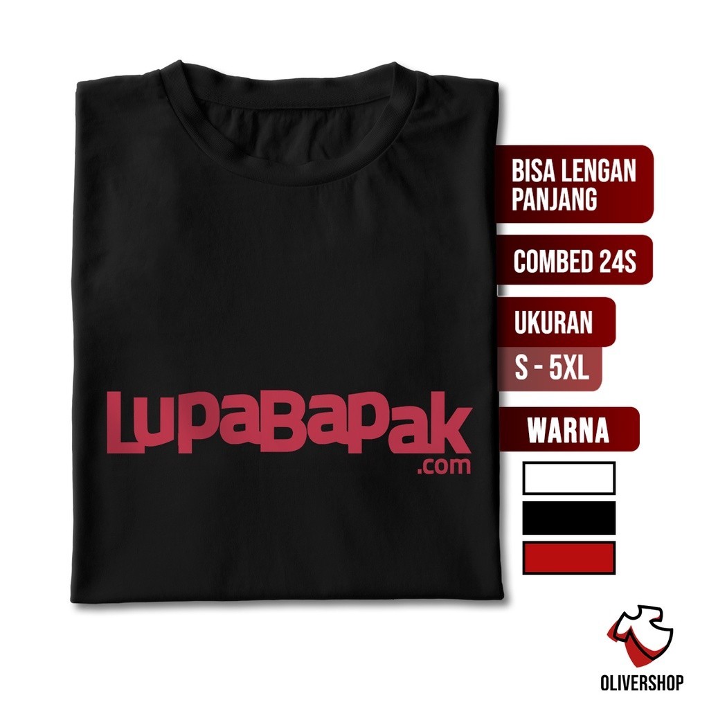 Jual Baju Kaos Plesetan LUPABAPAK - parodi merek brand logo kata kata ...