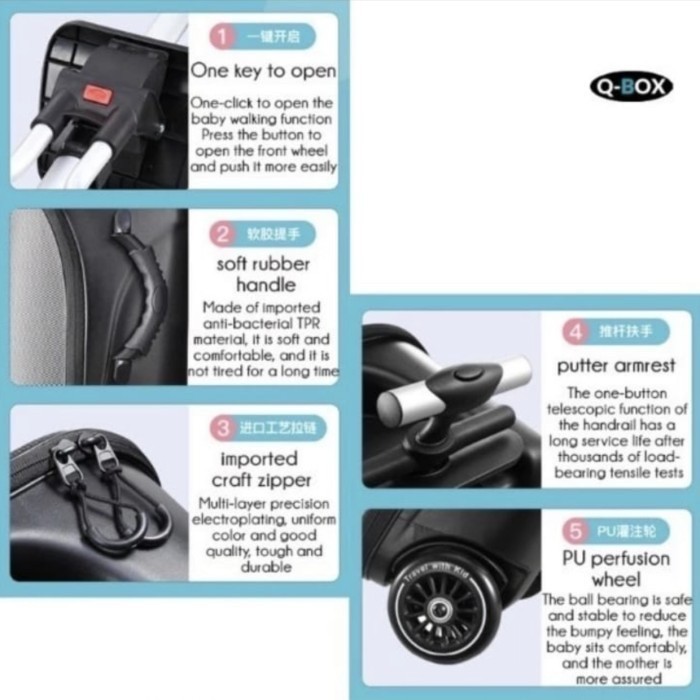 Jual Koper Duduk Anak Cabin Size Luggage Bag L Travel Stroller Eazy ...