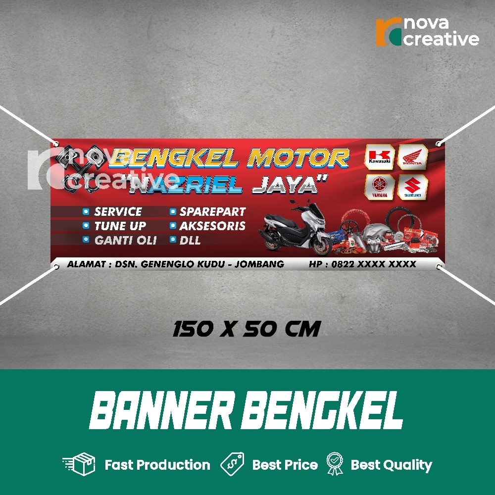Jual Spanduk Bengkel Motor Dan Tune UP Banner Custom Free Desain ...