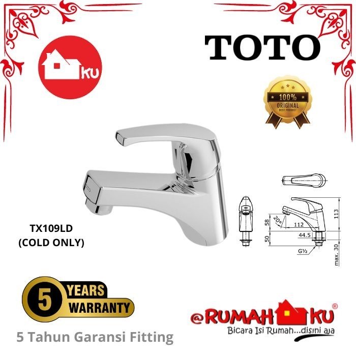 Jual TOTO TX109LD KERAN DINGIN WASTAFEL NICE! | Shopee Indonesia