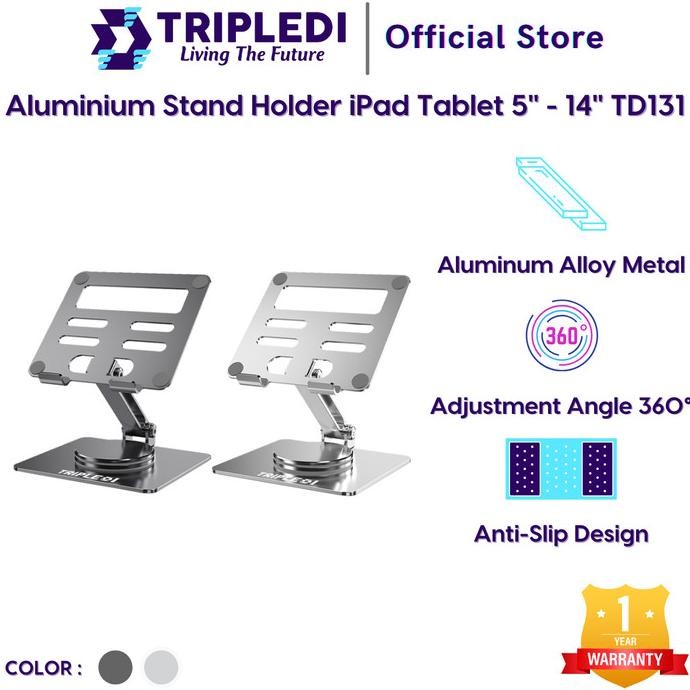 Jual Tripledi Td131 Stand Ipad Holder Tablet Aluminium Putar Meja Kasir ...