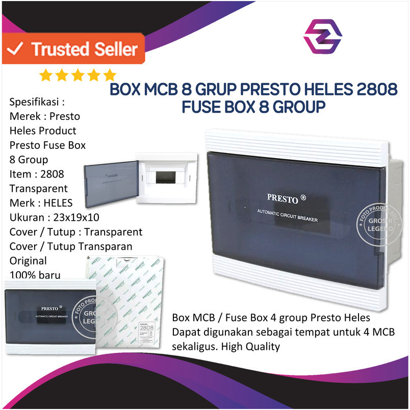Jual Box MCB 8 grup Presto Heles 2808 MCB 8 Fuse group | Shopee Indonesia