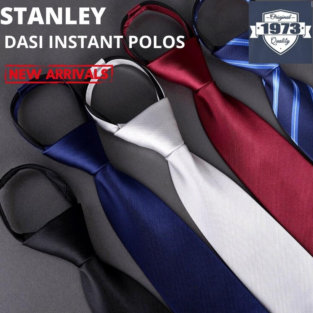 Jual TR24 STANLEY - DASI POLOS DASI INSTANT DASI SKINNY dasi siap pakai ...