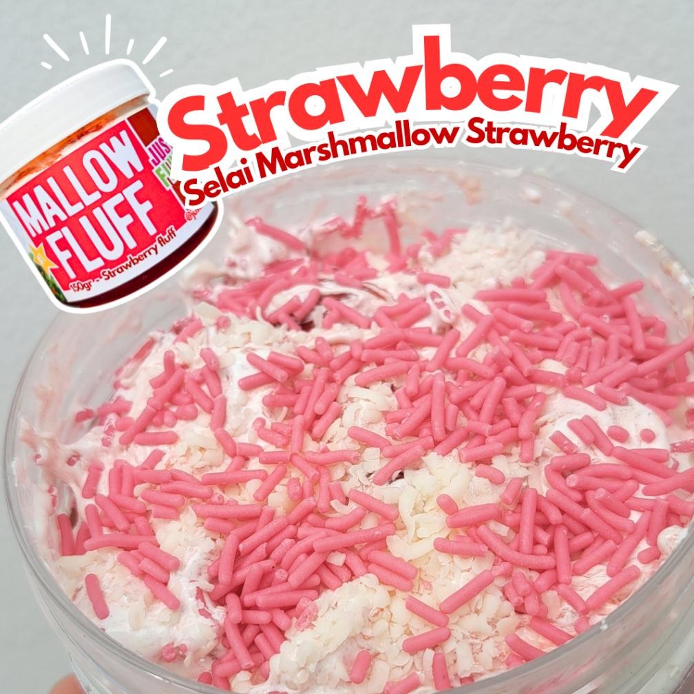 Jual Selai Marshmallow Fluff Strawberry 150gr JustFluff | Shopee Indonesia