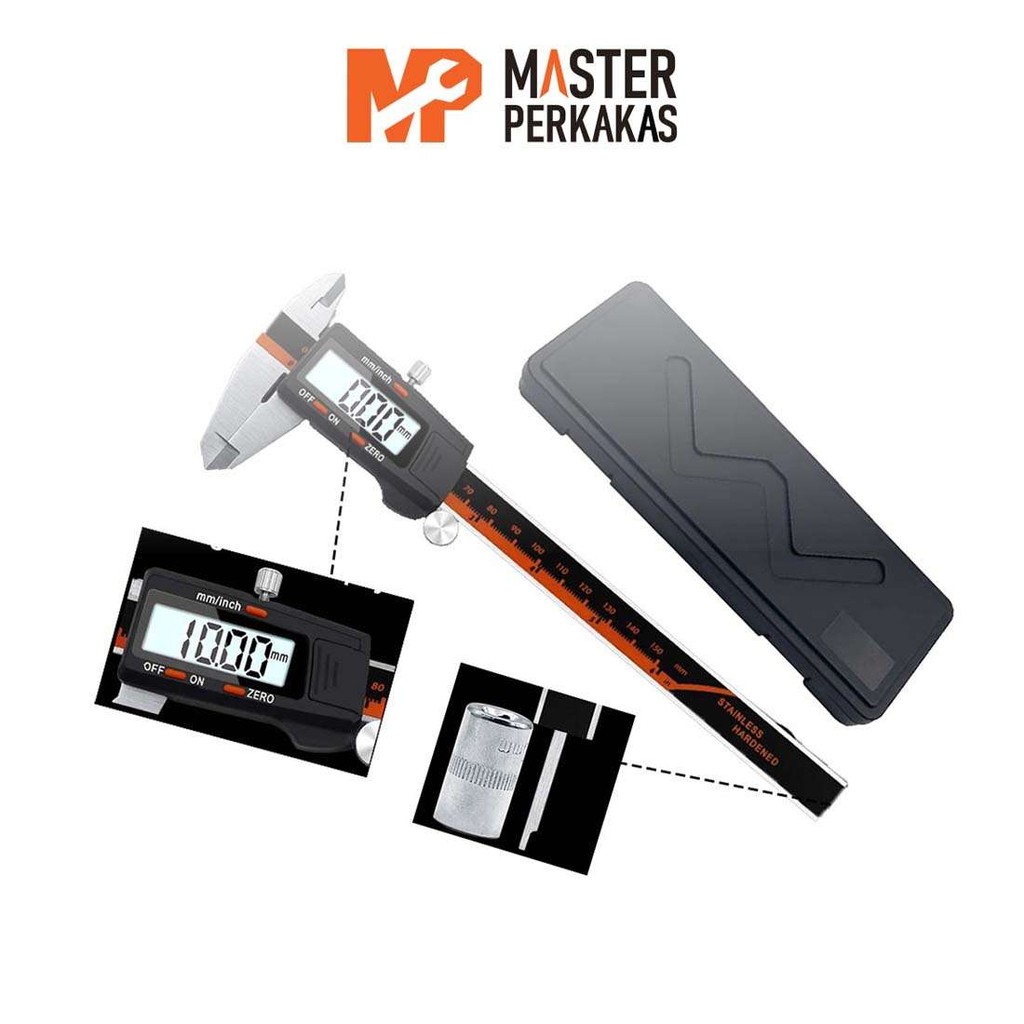 Jual Digital Caliper Meter 0-150mm MP / Jangka Sorong Sigmat Kaliper Vernier Stainless Steel LCD ...
