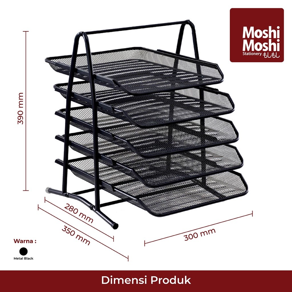 Jual Document Tray Desk Storage Foldable 5 Tiers Rak Kertas File ...