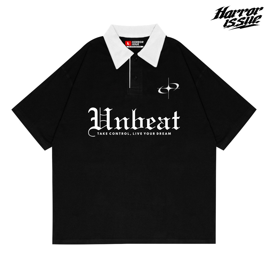 Jual Horror Issue Vintage Rugby Polo T-Shirt Unbeat Black Unisex Tees S-XXL / Kaos kerah pria ...