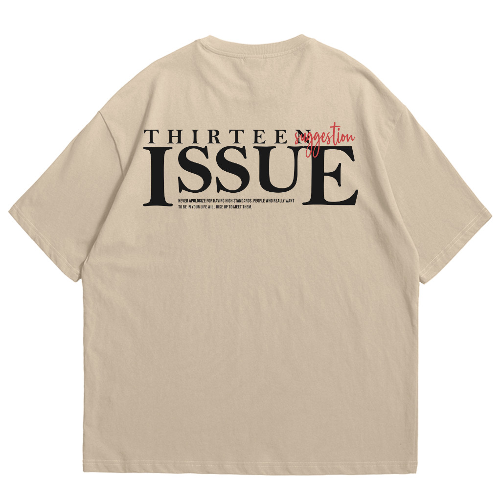 Jual Horror issue T-Shirt Cream Thirteen Issue distro krem premium S-XXL | Shopee Indonesia