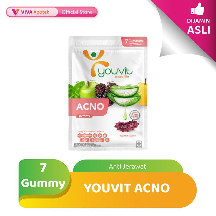 Jual Youvit Acno Gummy Suplemen untuk Kulit Berjerawat (7 gummy) | Shopee Indonesia