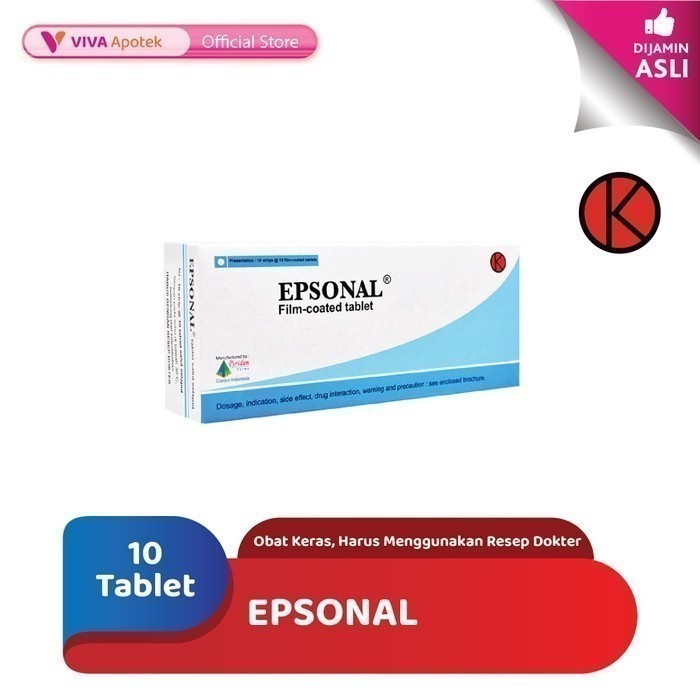 Jual Epsonal 50 mg / Eperisone HCl / Kejang Otot (10 Tablet) | Shopee ...
