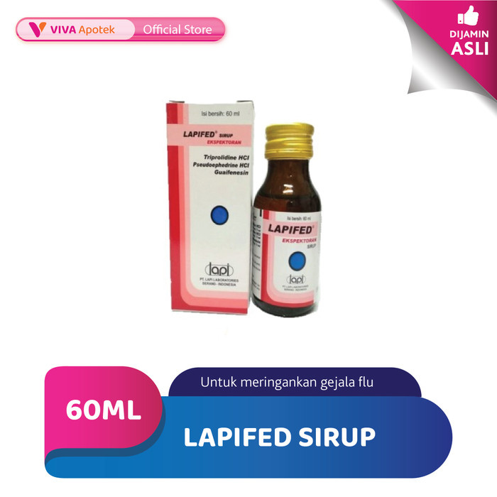 Jual Lapifed Expectorant Sirup untuk Mengatasi Gejala Pilek (60 ml ...