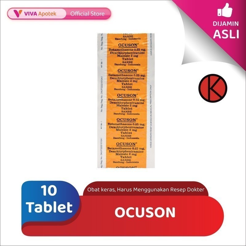 Jual Ocuson / Betamethason / Dexclorpheniramin / Alergi / Gatal (10 ...