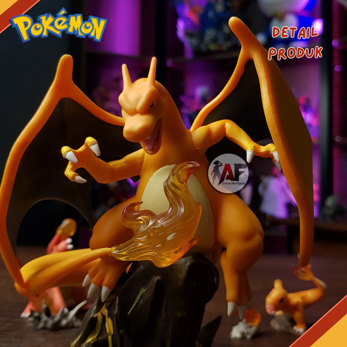 Jual Action Figure Pokemon Charmander Charizard Evolution Set Mz Studio ...