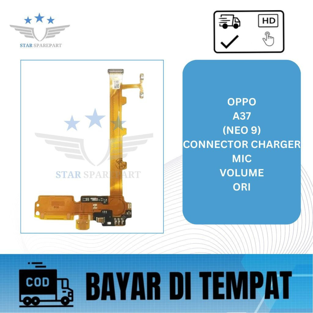 Jual FLEKSIBEL OPPO A37 + CONNECTOR CHARGER + MIC + VOLUME ORI (NEO 9) | Shopee Indonesia