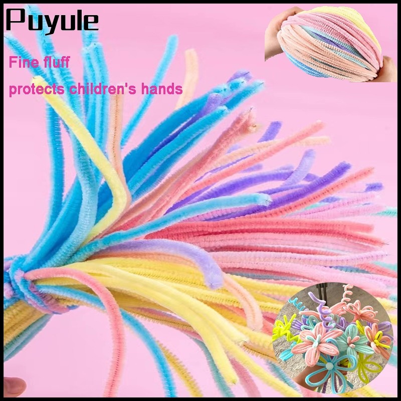 Jual Set Twist Stick Pipe Cleaner Flower Agent Fluffy Soft DIY Berbagai ...