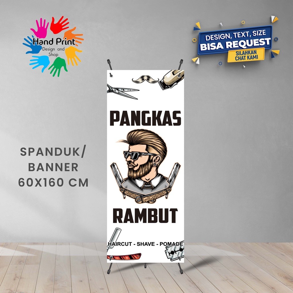 Jual Spanduk Banner Barbershop Pangkas Rambut Cukur Rambut Haircut ...