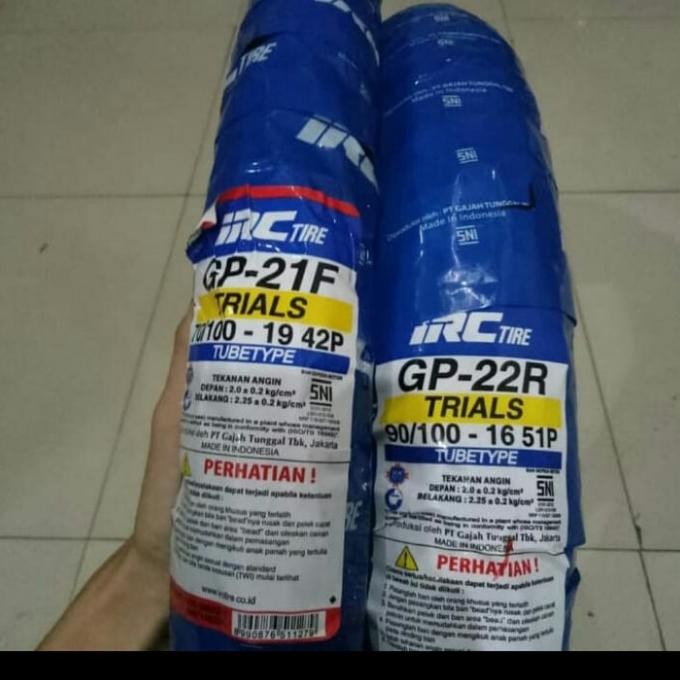 Jual Paketan Ban Luar Irc Ukuran 70/100-19 Gp-21 Dan 90/100-16 Gp-22R Klx | Shopee Indonesia